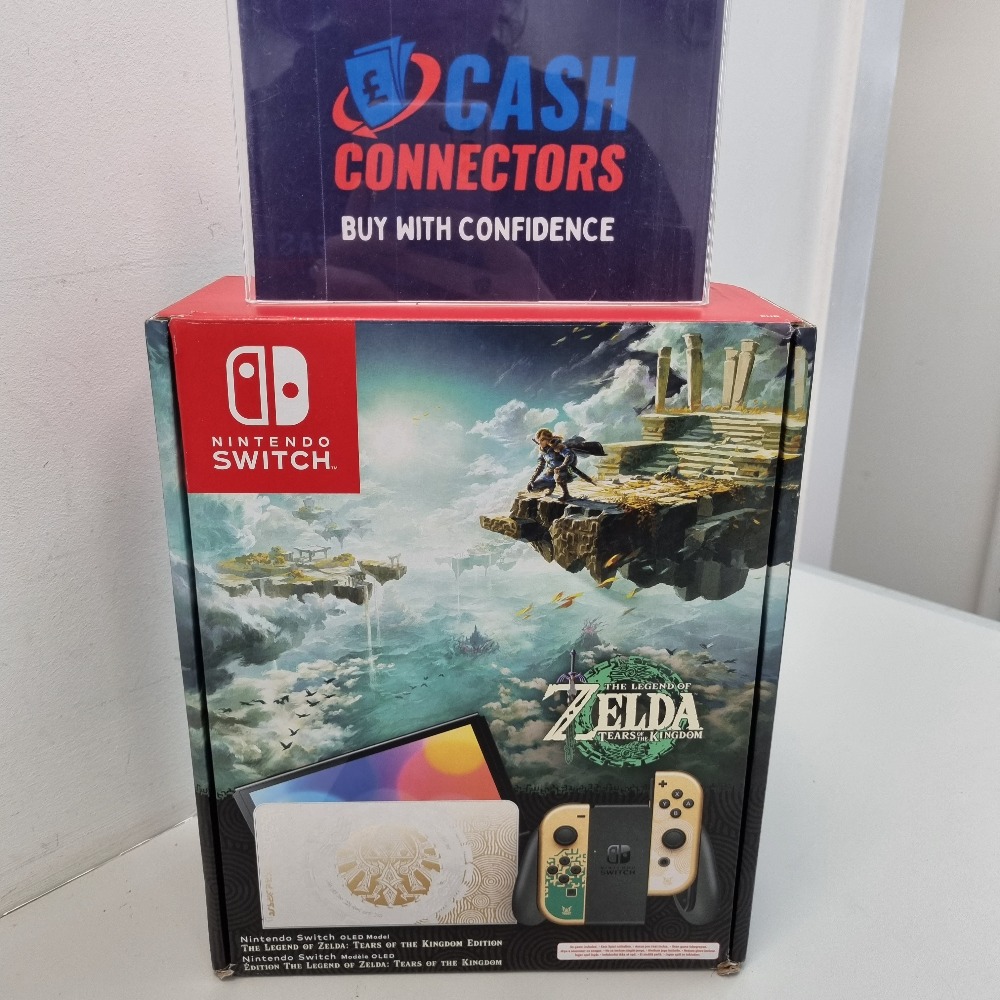 Pre-owned Switch Console OLED Legend of Zelda + Gold Joy-Con - Own4Less